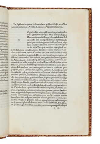 Leoniceno, Libellus de epidemia, ca 1800-1826, a pen facsimile by Fyot ...